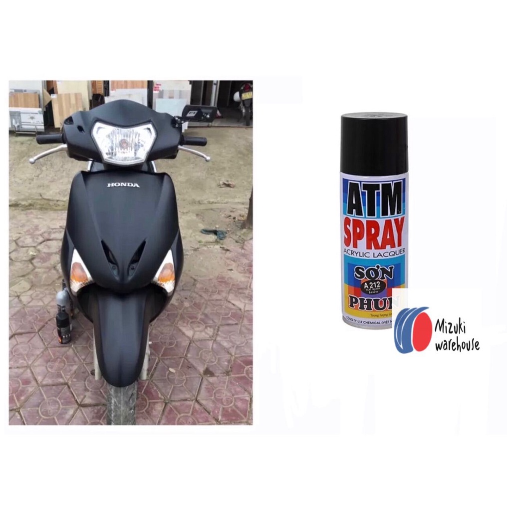 Sơn xịt ATM Spray Paint Cao Cấp màu Đen Nhám A212 ( Flat Black A212 ...