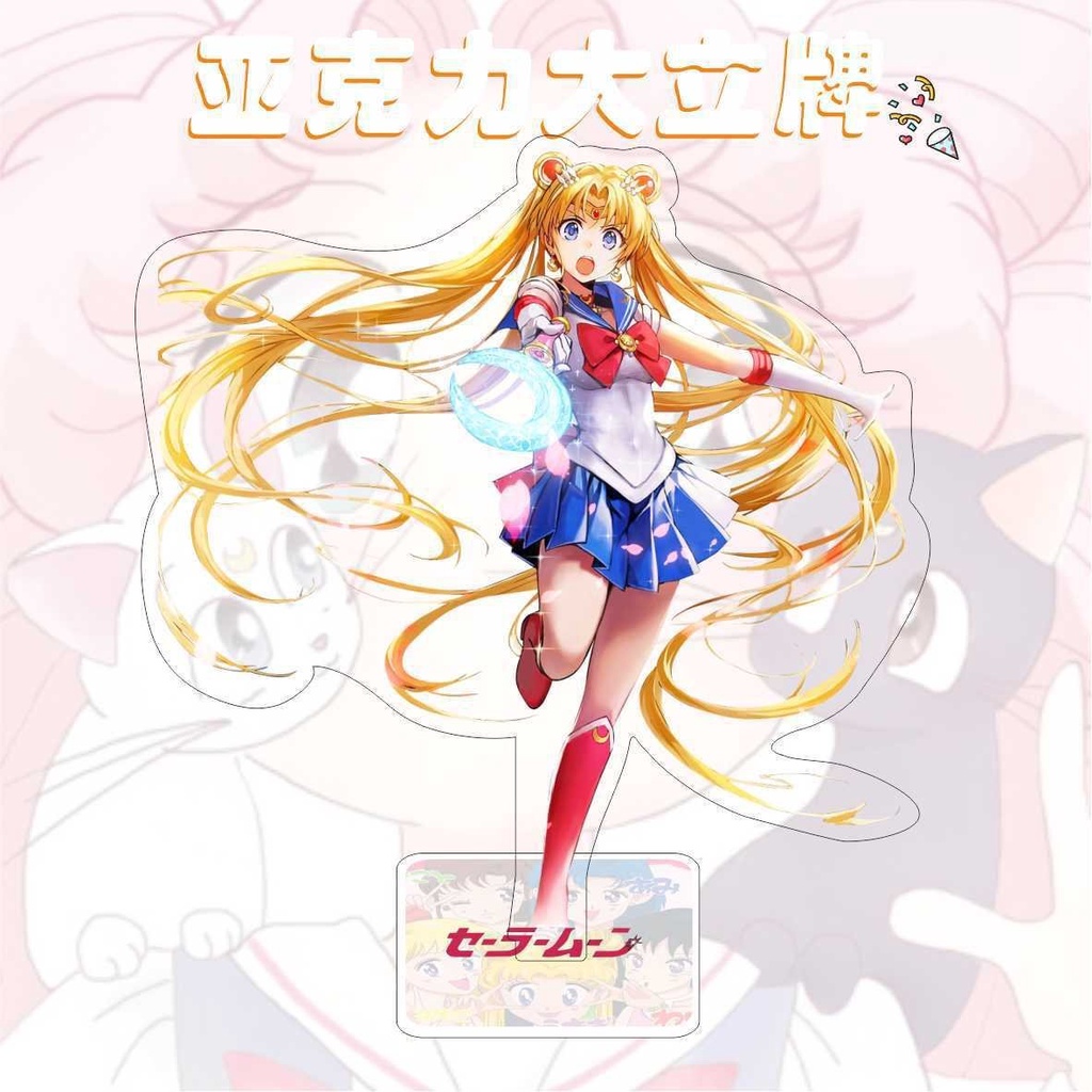 Mô hình standee Sailor Moon tượng acrylic anime mica chibi trang trí ...