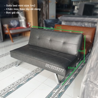 Ghế Sofa Bed Ngắn 1m2 Hàng Xuất Khẩu Chân inox - Ghế Sopha Giường Đa ...