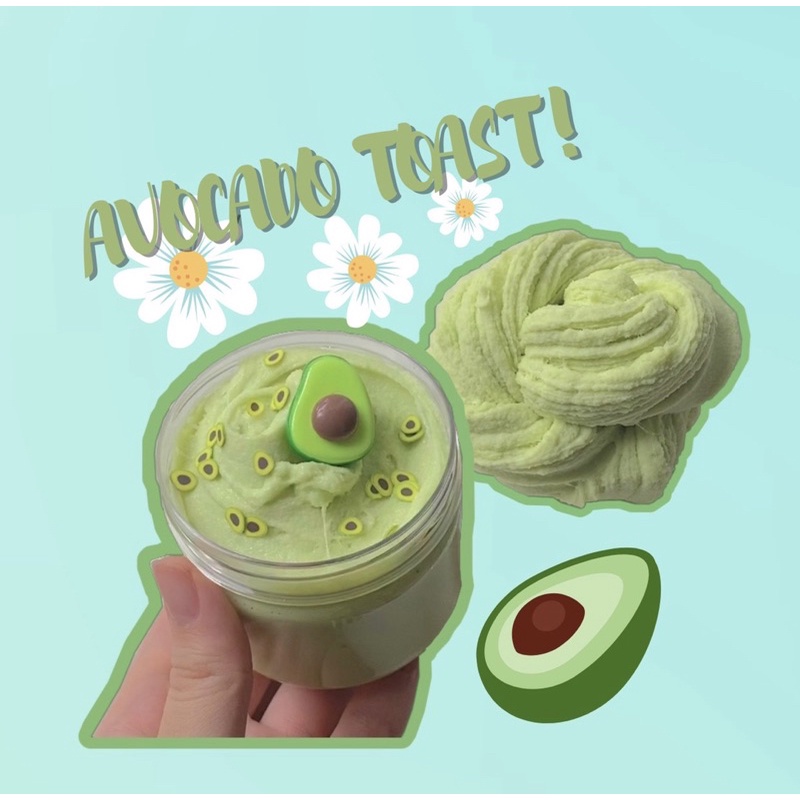 [BEST SELLER] AVOCADO TOAST (Cloud Cream Slime) Đi kèm charm quả bơ, đồ ...