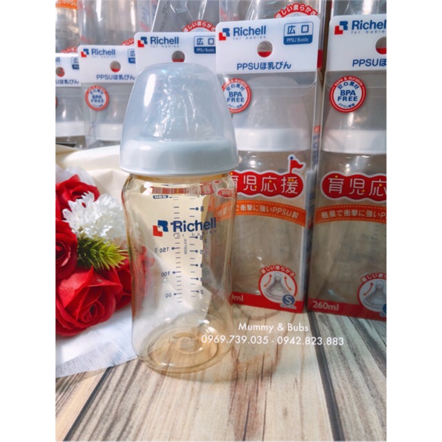 BÌNH SỮA PPSU RICHELL 260ML | Shopee Việt Nam
