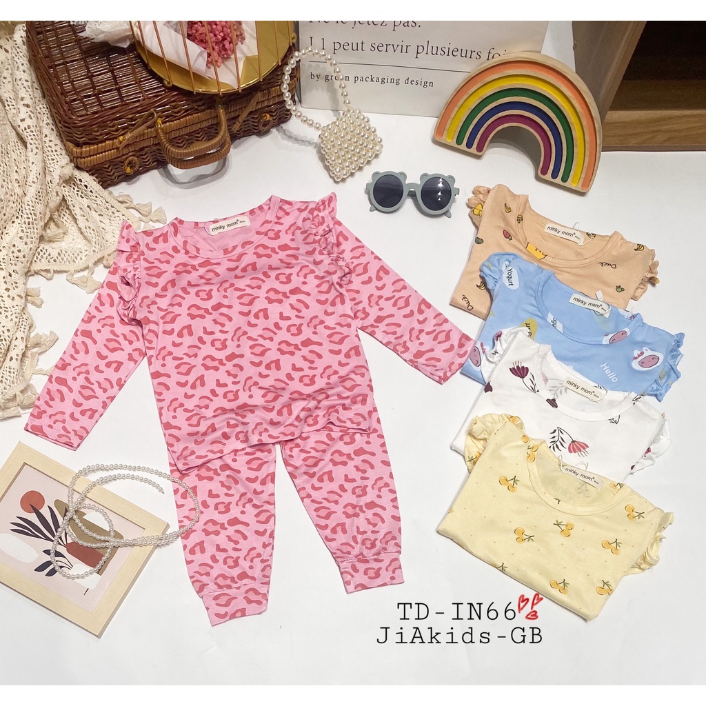 Bộ Dài Tay THUN LẠNH MINKY MOM In Hình Toàn Thân Cánh Tiên Dễ Thương Bé Gái TD-IN66 | Shopee ...