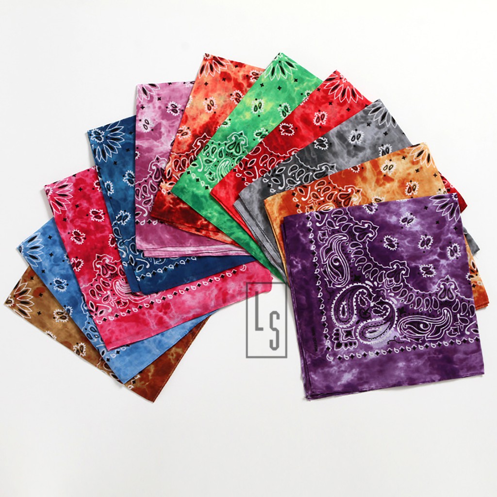 Khăn Bandana Loang GD Peaceminusone - Bandana Paisley Loang Màu Sắc ...