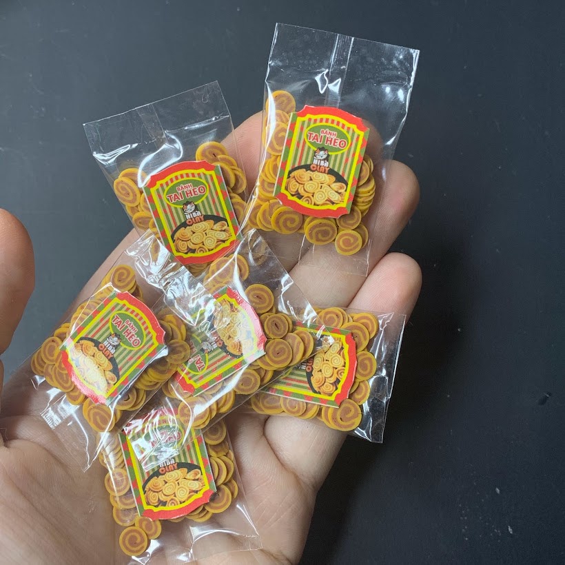 Gói bánh Tai Heo Mini Food, đồ ăn mini mô hình cho búp bê DIY | Shopee ...