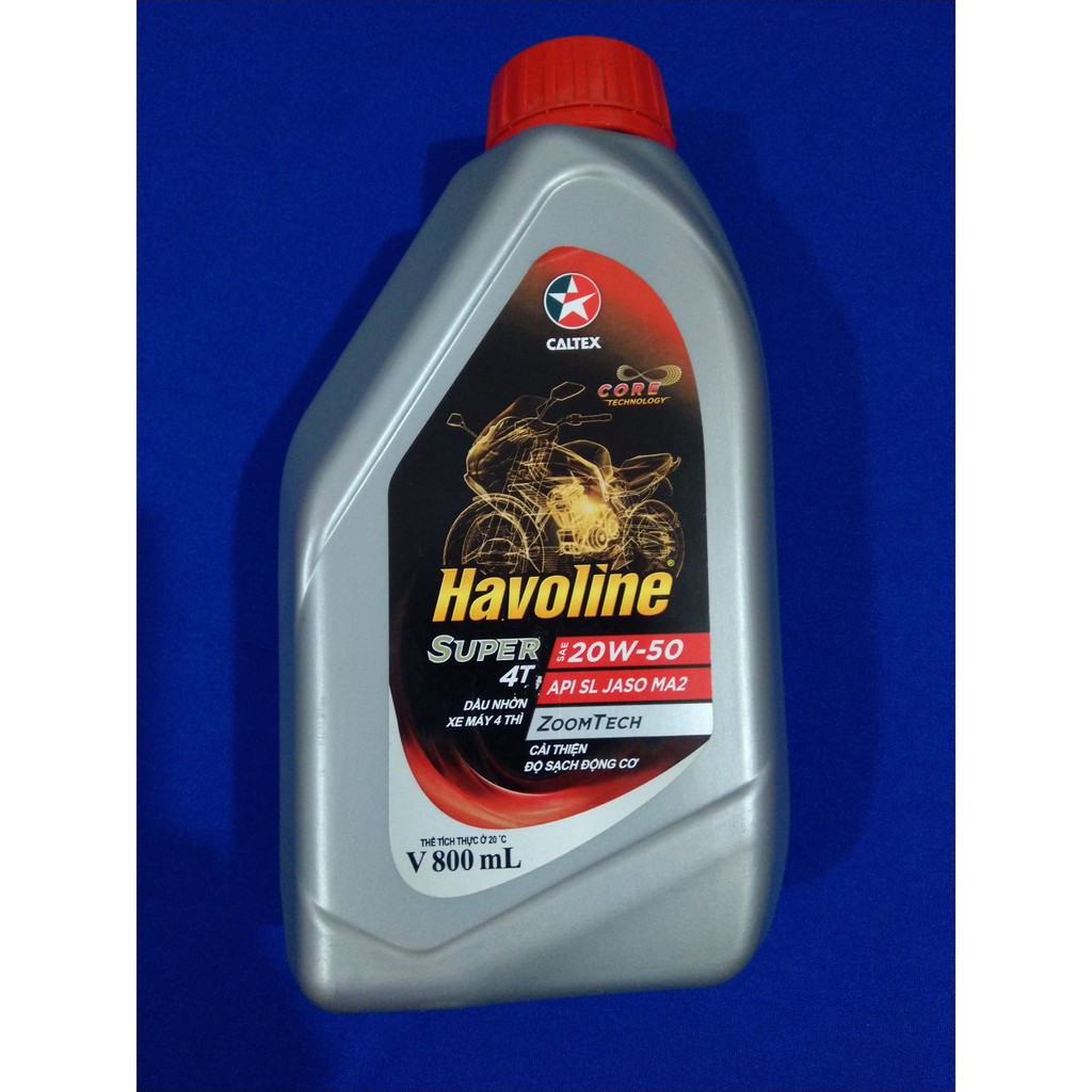 Nhớt xe máy số Caltex Havoline Super 20W50 4T 800ml | Shopee Việt Nam