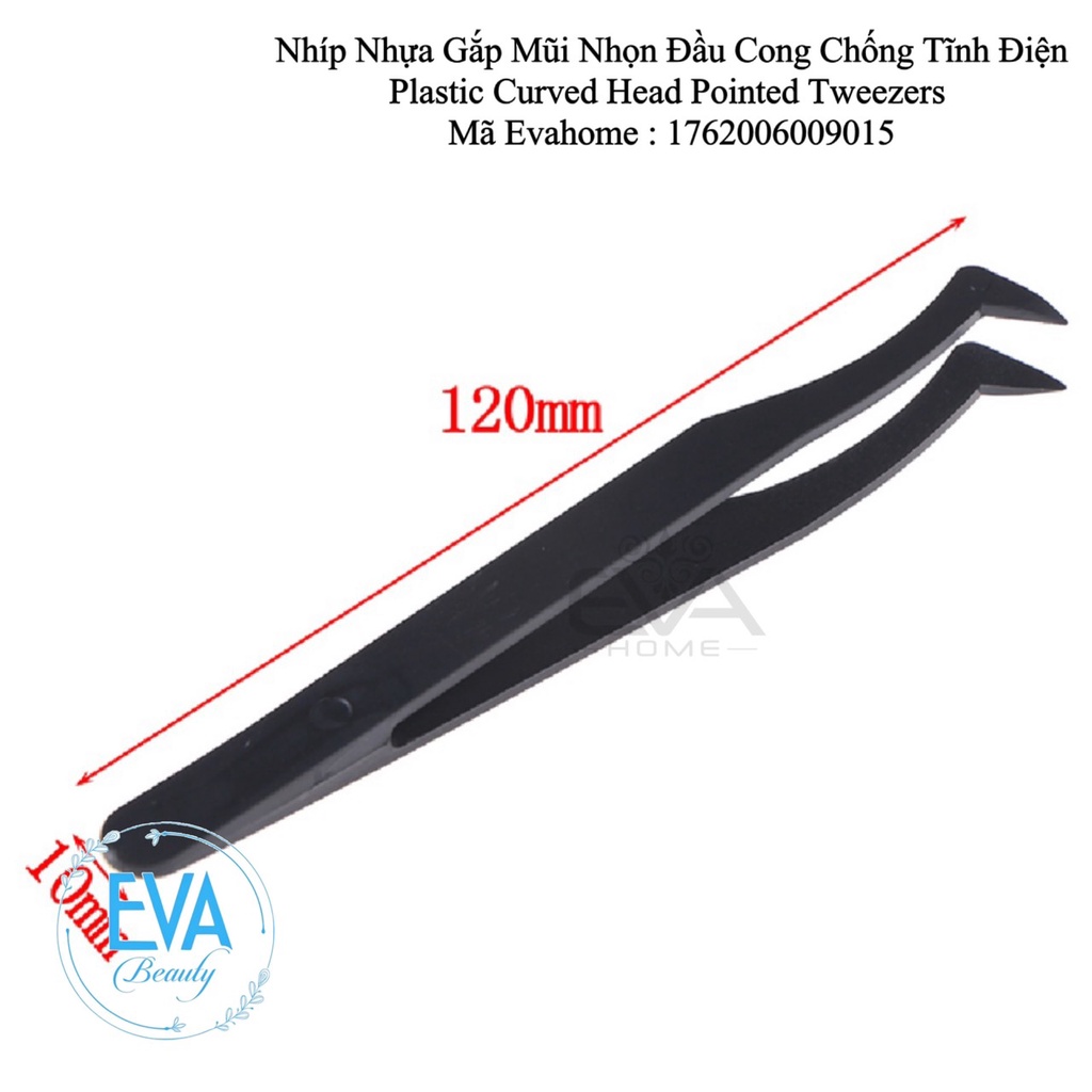 Nhíp Nhựa Đen Chống Tĩnh Điện Mũi Nhọn Đầu Cong / Đầu Thẳng Gắp Linh Kiện Plastic Point Tweezer ...