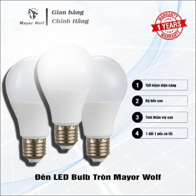 Bóng đèn LED bulb tròn - Chính Hãng Mayor Wolf | Shopee Việt Nam