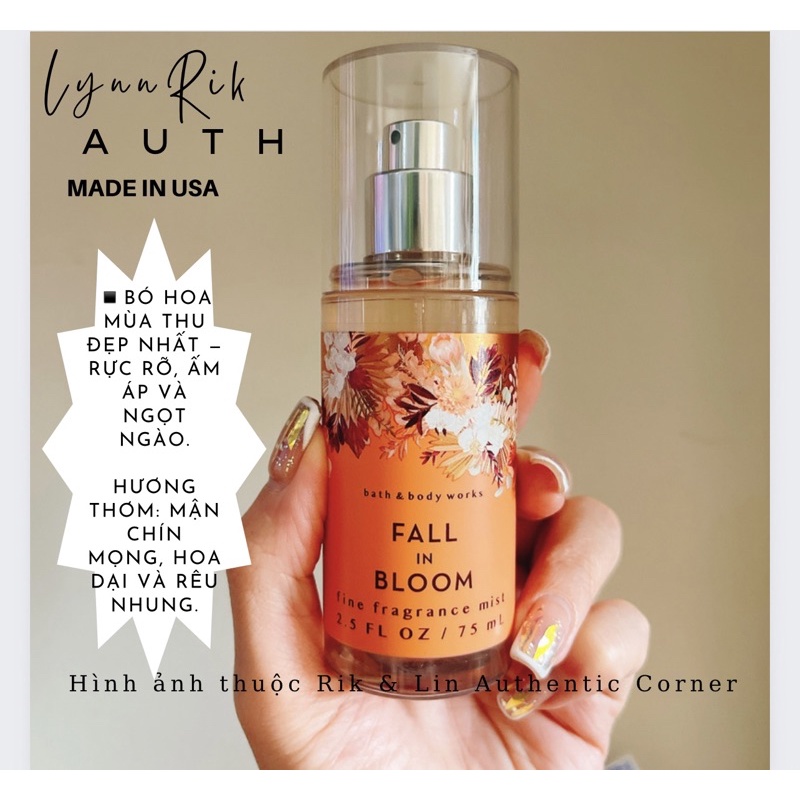 FALL IN BLOOM - Xịt Thơm Toàn Thân Body Mist Bath & Body Works | Shopee ...