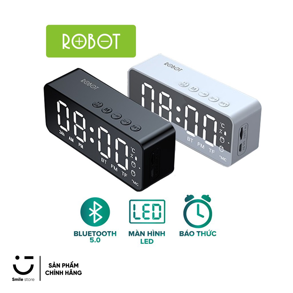 Loa Bluetooth 5.0 ROBOT RB150 Màn Hình LED, Đồng Hồ Báo Thức Hỗ Trợ ...
