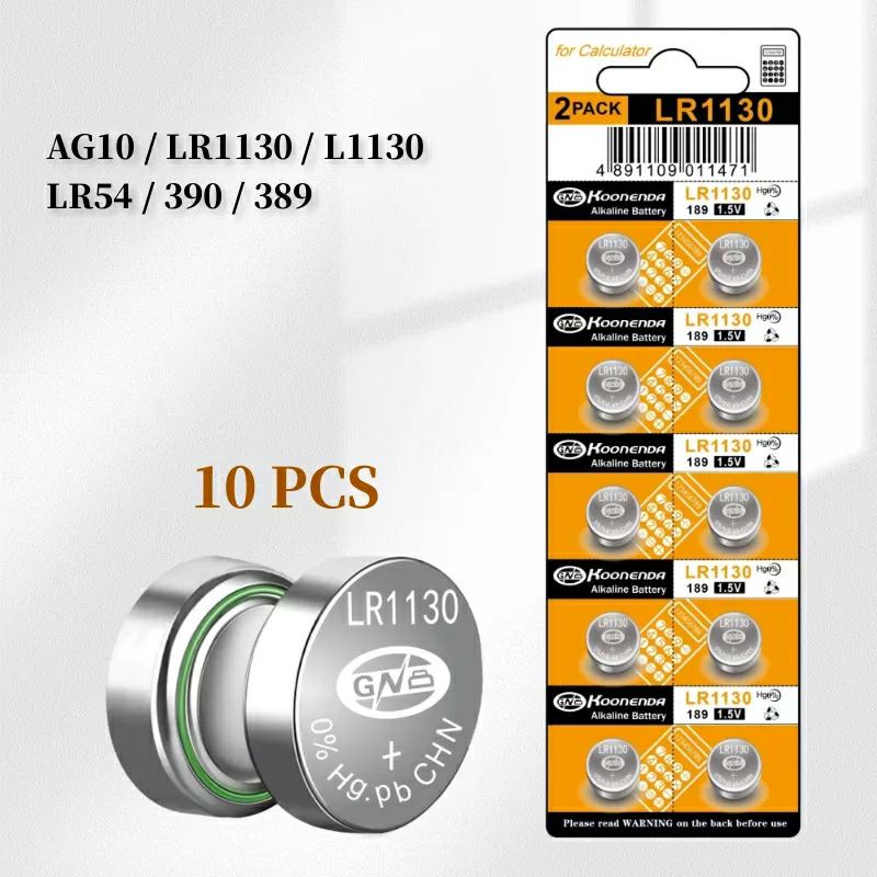 Pin cúc áo LR44 AG13 LR1130 AG10 CR2032 LR626 LR621 AG4 LR41 AG3 (vỉ 10 ...