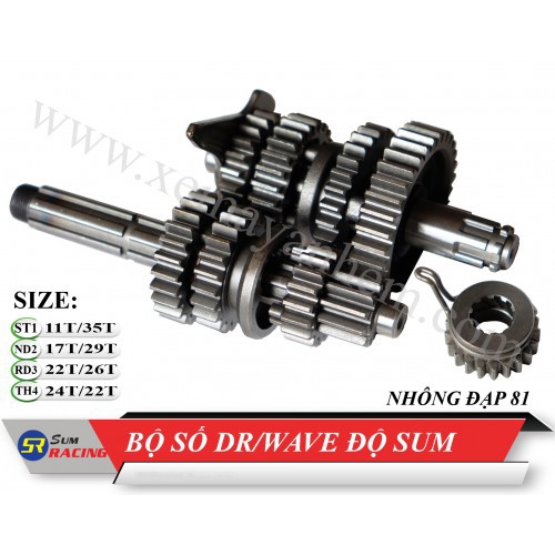 Bộ số đấu Dream / Wave chính hãng Sum Racing + nhông dò đạp | Shopee ...