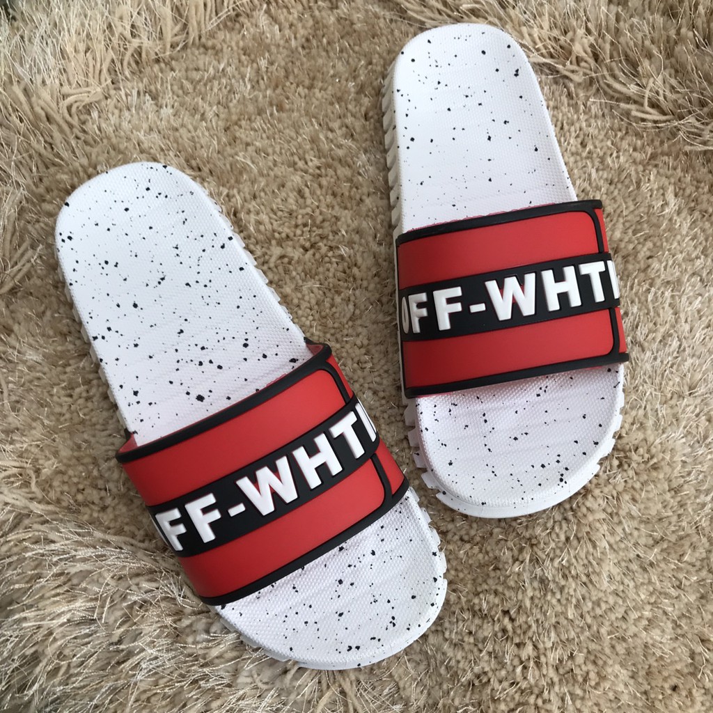 DÉP QUAI NGANG ĐỎ OFF-WHITE 1591 | Shopee Việt Nam