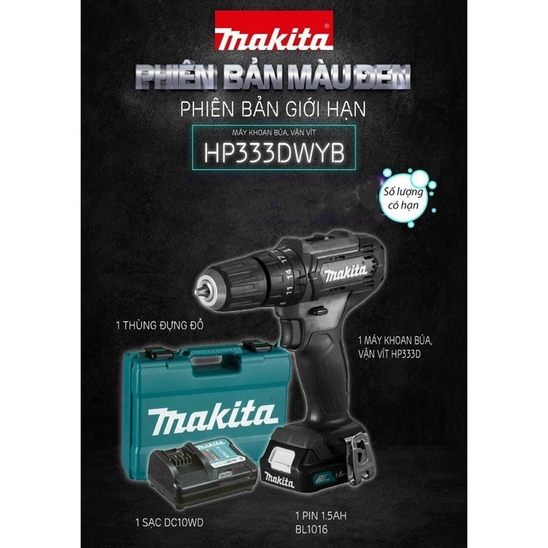 Máy khoan búa vặn vít makita HP333D(100% chính hãng) | Shopee Việt Nam