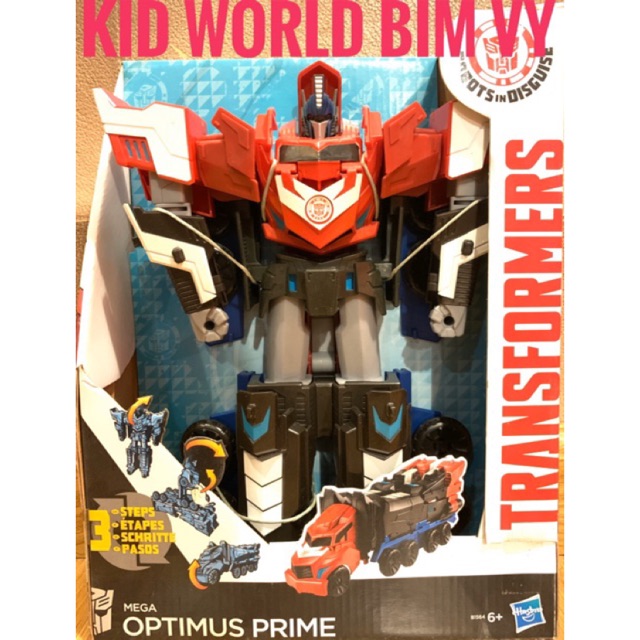 Robot Transformers biến hình xe container Mega Optimus Prime 3 bước ...