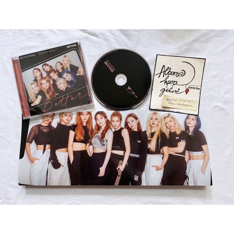 Twice album Nhật 7th Better đã khui seal, không bao gồm photocard, gồm cd, poster, Mini booklet ...