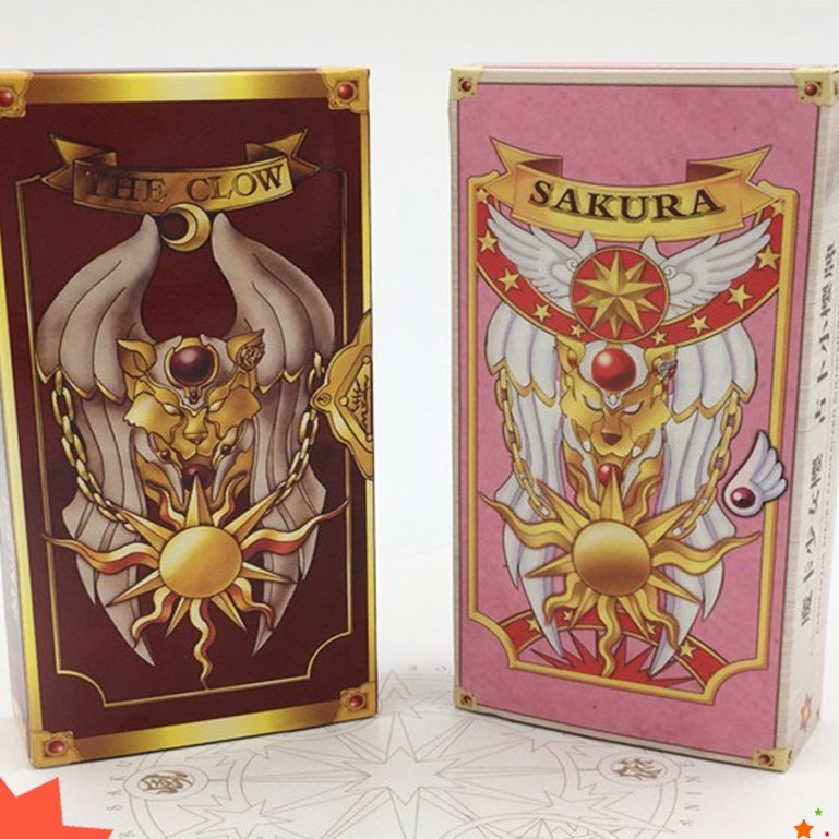 Bài tarot clow card/cardcaptor sakura/kinomoto sakura xinh xắn dễ thương chuẩn đẹp (tặng đá ...