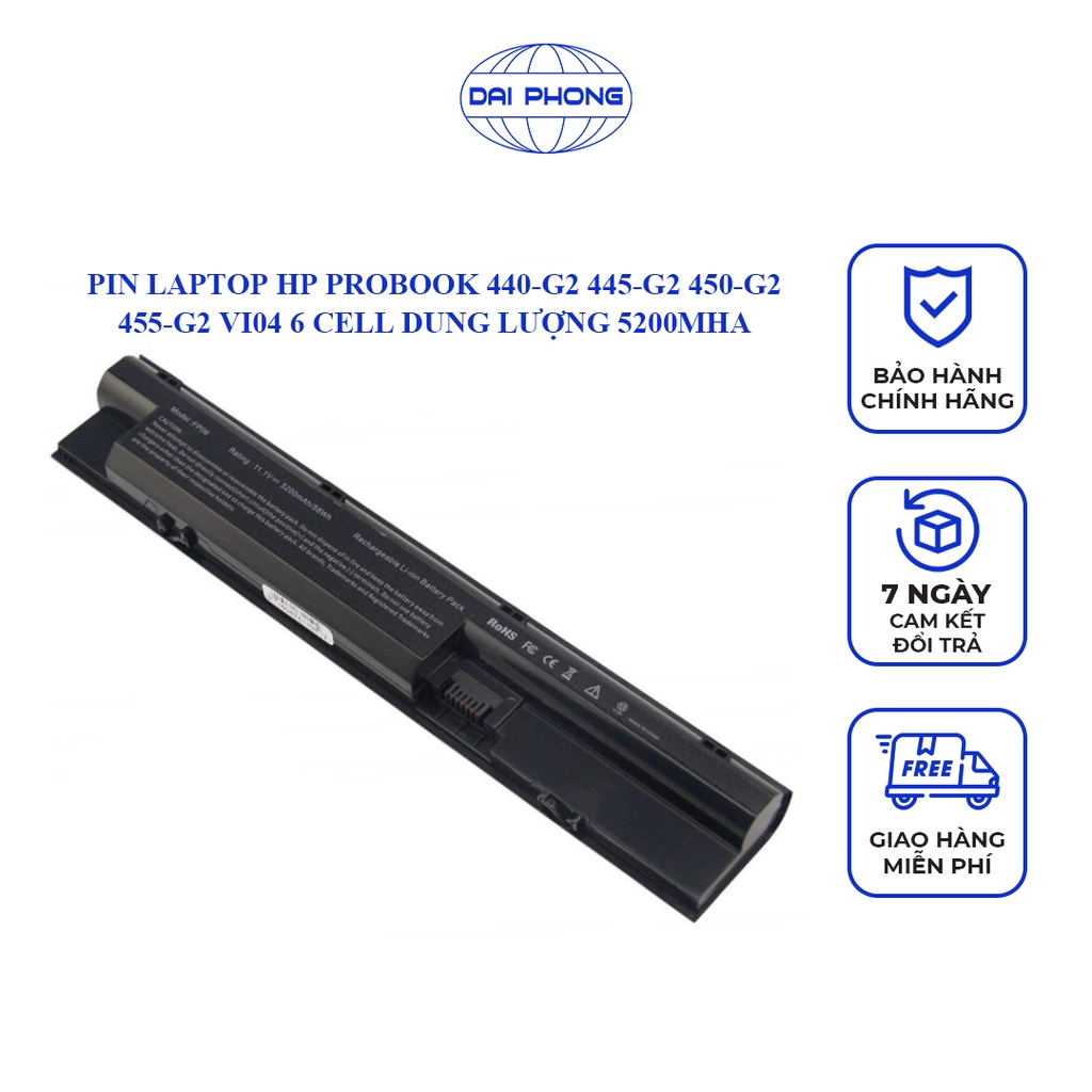 Pin Laptop HP ProBook 440-G2 445-G2 450-G2 455-G2 VI04 6 Cell dung ...