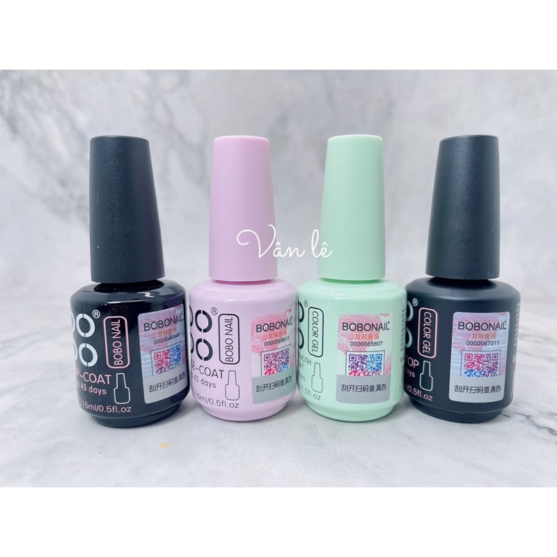 Sơn gel base top cứng móng bóng lì bobo | Shopee Việt Nam