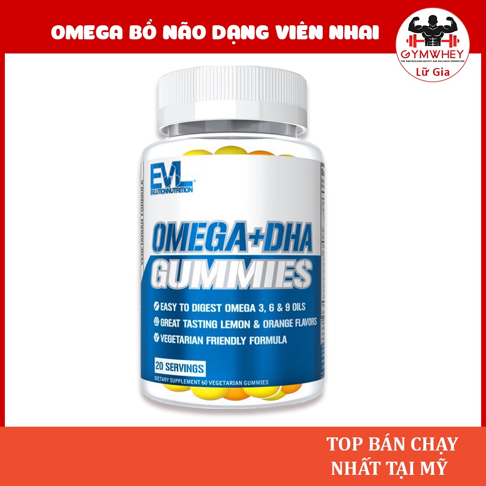 EVL OMEGA +DHA Dạng Kẹo Cung Cấp Đầy Đủ Omega 3 6 9, Vị Chanh Cam Khử Mùi Tanh | Shopee Việt Nam