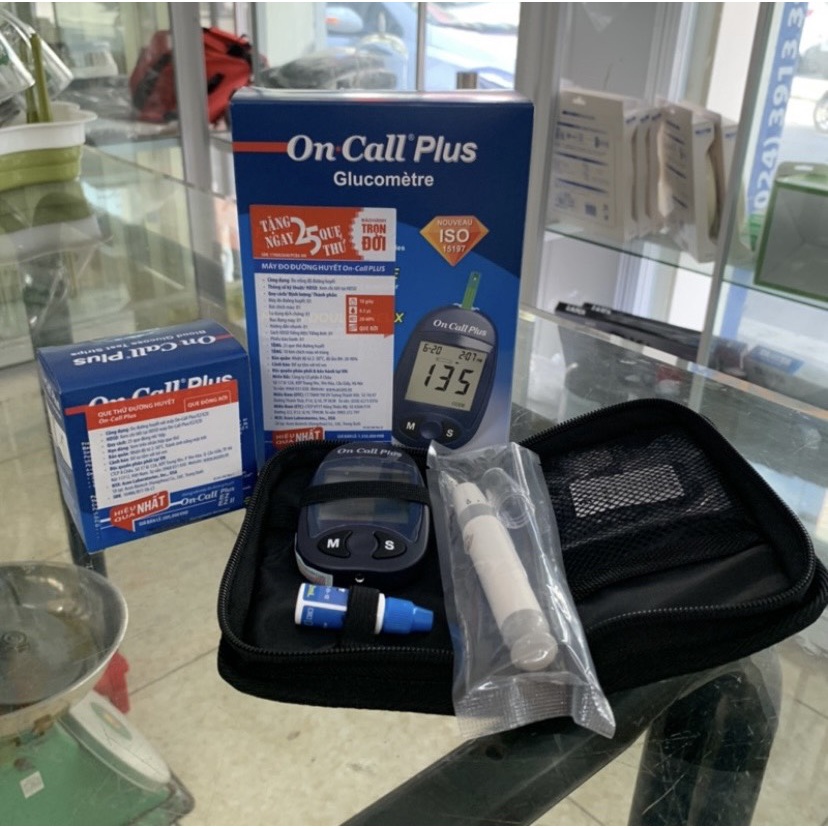 Full Bộ Máy Đo Đường Huyết Oncall Plus ( Bảo Hành Trọn Đời ) tặng 25 ...