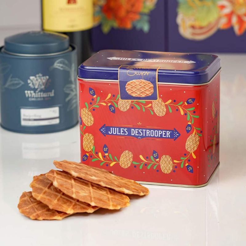 Bánh quy Jules Destrooper Butter Crisps hộp thiếc đỏ 233g nhập khẩu Bỉ ...