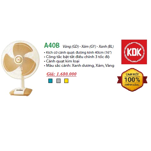 QUẠT BÀN KDK A40B | Shopee Việt Nam