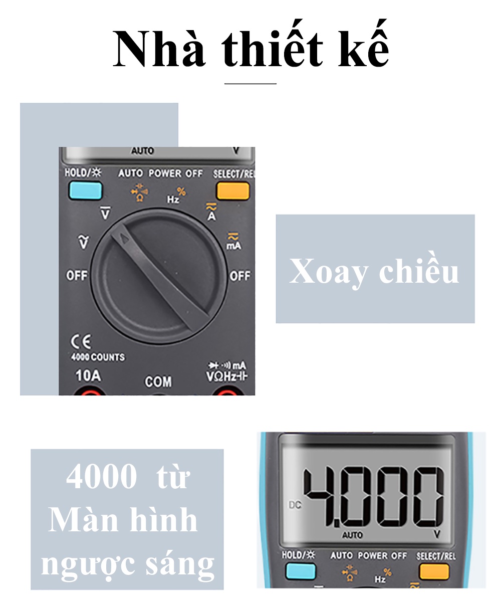 Đồng Hồ Vạn Năng Zoyi ZT-100 Đo Điện Kỹ Thuật Số Thiết Kế Nhỏ Gọn, Màn ...