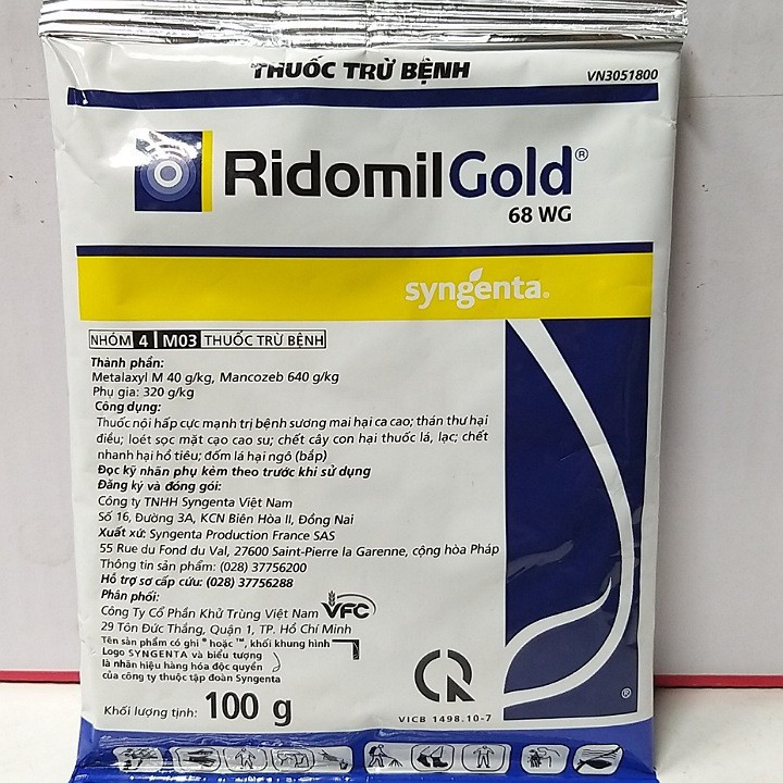 RidomilGold 68WG gói 100gr - Thuốc RIDOMIL GOLD trừ bệnh nội hấp cực ...