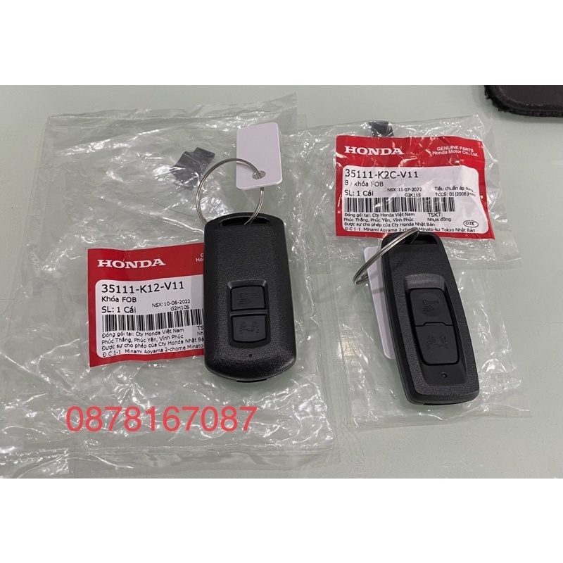 khóa Remote FOB xe máy vision 2014-2024 smartkey honda giá 1 chìa fob ...