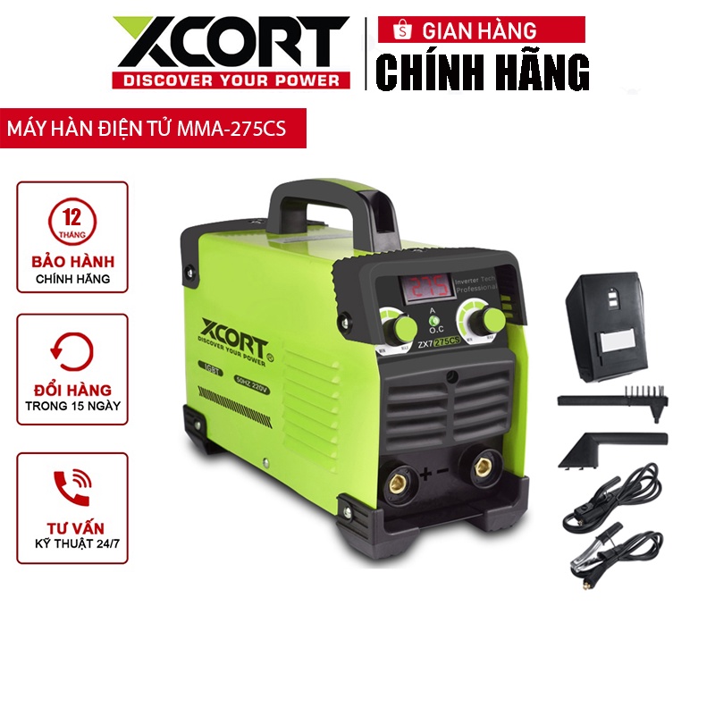 Máy hàn điện tử hàn que XCORT Model MMA-275Cs.2 Hàn inox Hàn sắt Kèm Dây hàn | Shopee Việt Nam