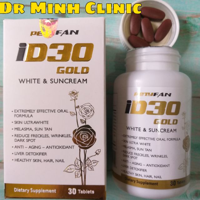 Viên uống trắng da, chống nắng PETYFAN ID30 GOLD | Shopee Việt Nam