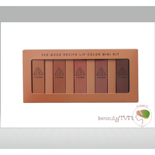 Bộ kit 5 son 3CE Mood Recipe Lip Color Mini Kit | Shopee Việt Nam