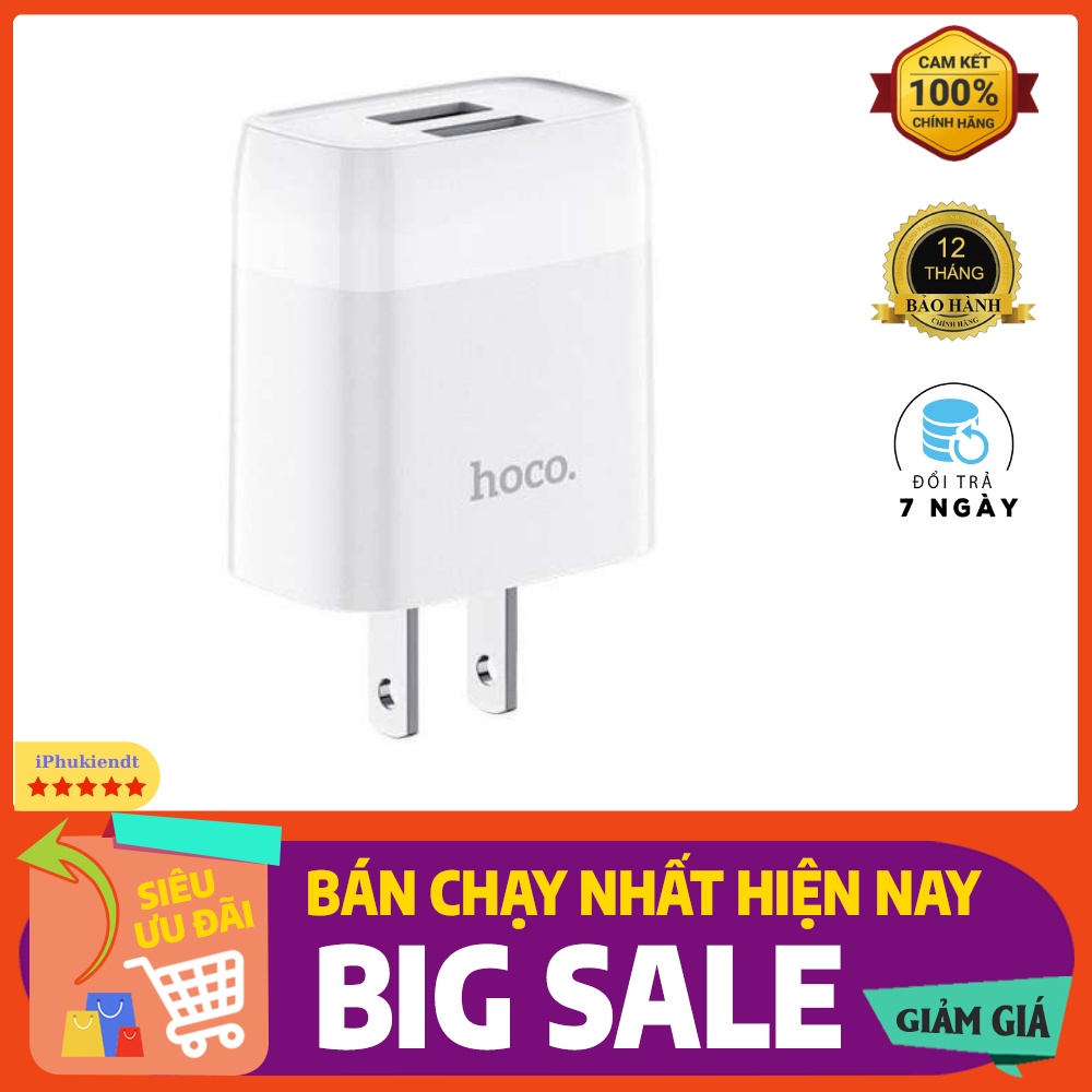 Củ sạc Hoco 2 cổng chính hãng cao cấp - Hỗ trợ sạc nhanh 2.4A | Shopee ...