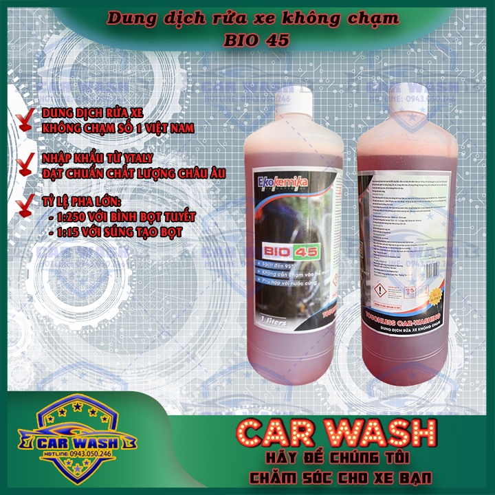 NƯỚC RỬA XE KHÔNG CHẠM EKOKEMIKA BIO 45 (1 LÍT), DÀNH CHO MÁY RỬA XE ...