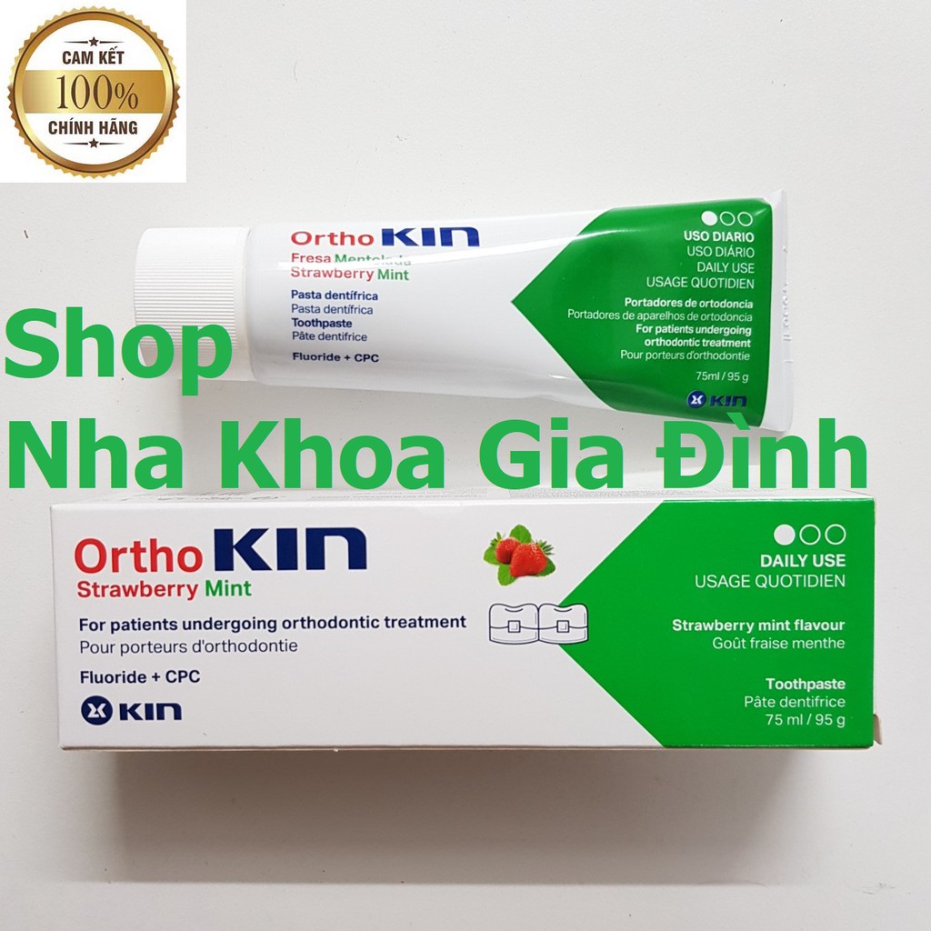 KEM ĐÁNH RĂNG ORTHOKIN DÀNH CHO RĂNG NIỀNG- CHỈNH NHA - ORTHO KIN 75ML | Shopee Việt Nam