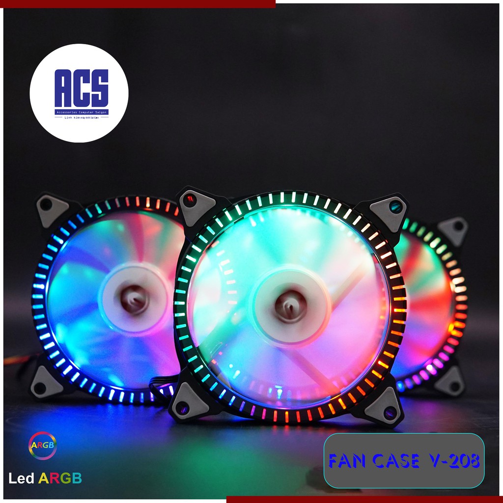 [ FAN CASE MẪU NEW]- Fan Case VSP V208 LED ARGB ( Fan Làm Mát và Đẹp ...