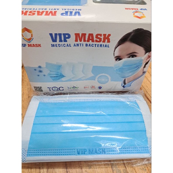 KHẨU TRANG Y TẾ VIP MASK HỘP 50 CÁI (KHÔNG ĐAU TAI) | Shopee Việt Nam