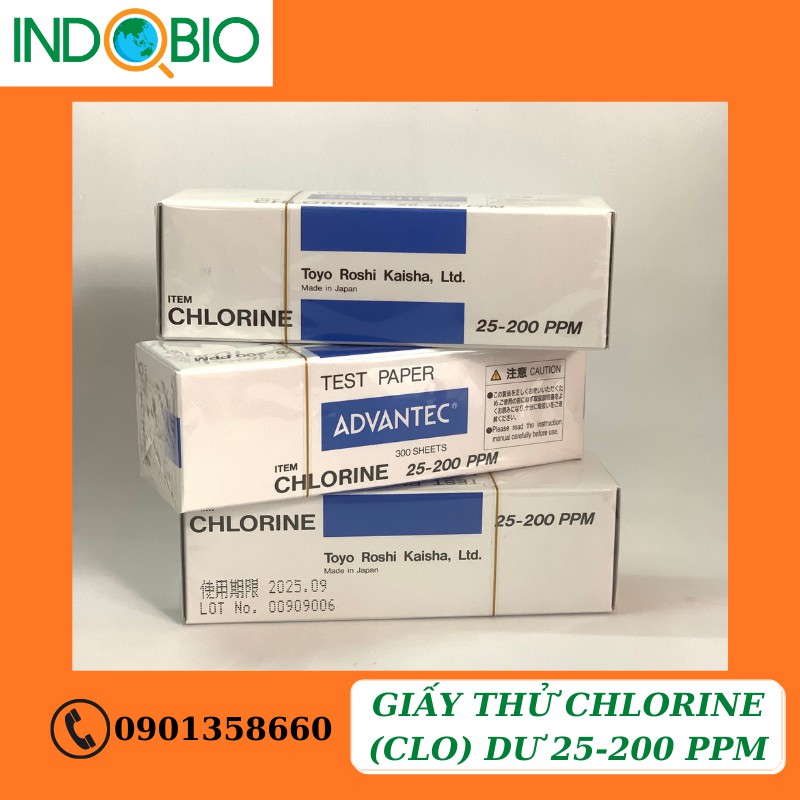 [HÀNG CÓ SẴN] TEST NHANH CHLORINE (CLO) DƯ 25-200 PPM TRONG NƯỚC VÀ ...