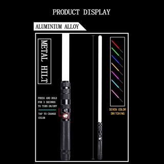 Star Wars RGB lightsaber 7 màu kim loại lightsaber LED flash stick đổi ...