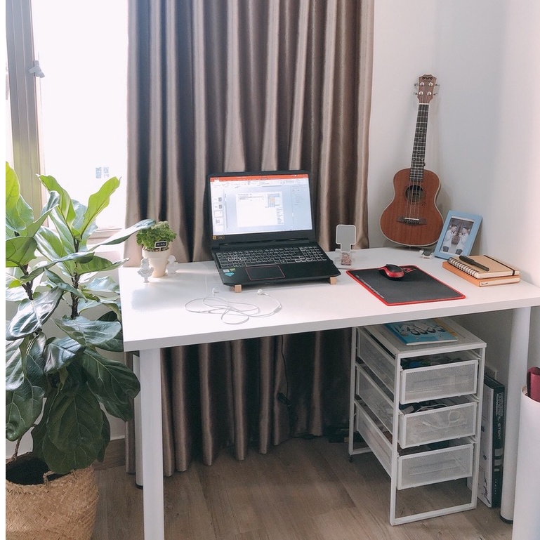 Combo Bàn Làm Việc IKEA Màu Trắng Trang Trí Góc Học Tập Chính Hãng Và ...