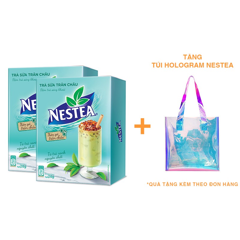 [Tặng Túi Hologram NESTEA] Combo 2 Hộp Trà sữa NESTEA trân châu hộp 10 gói 210g | Shopee Việt Nam