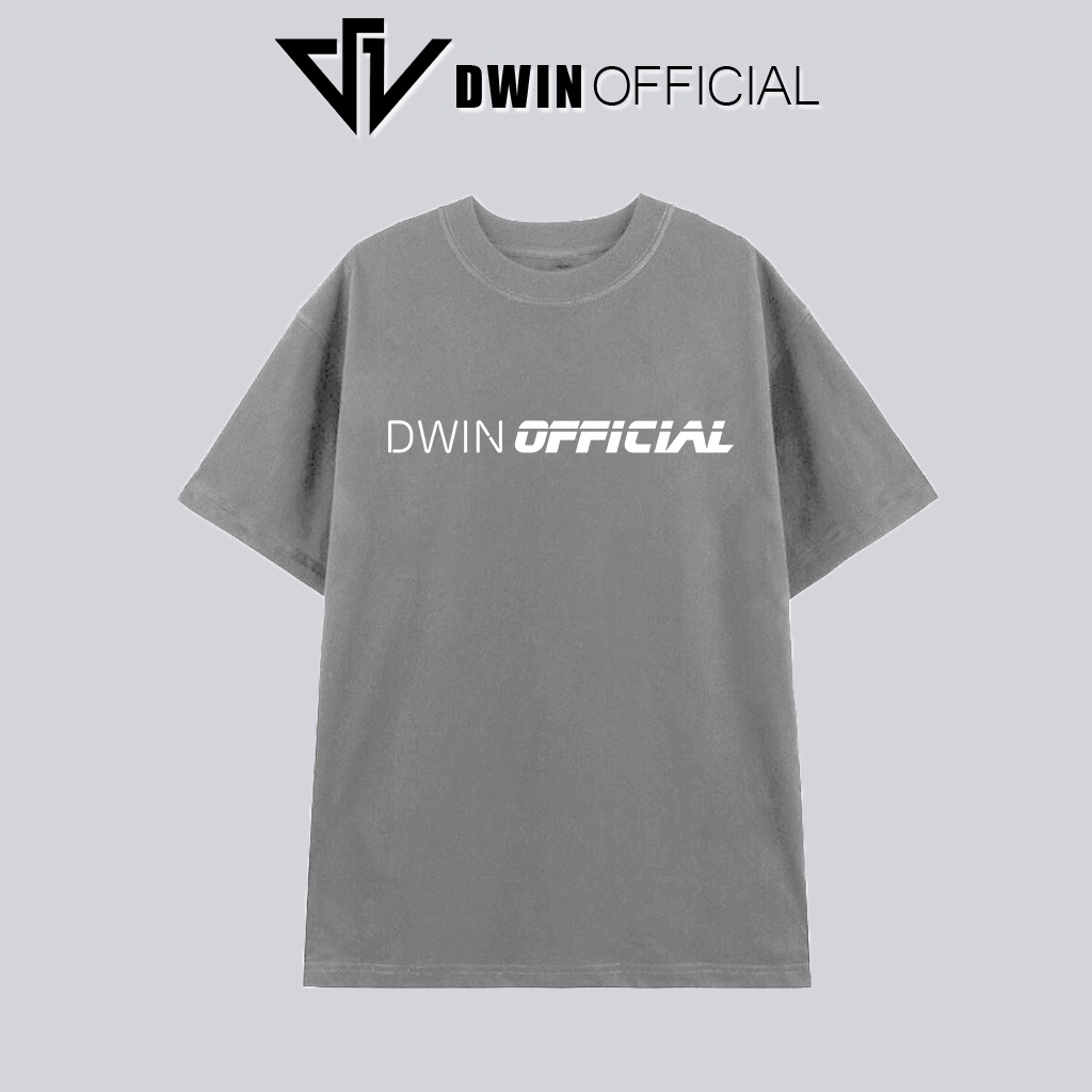Áo thun unisex nam nữ trơn in logo Dwin basic nhiều màu phông form rộng ...