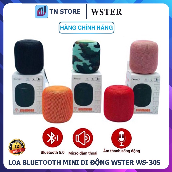 Loa Bluetooth Mini Di Động WSTER WS-305 - Nhỏ Gọn - Fm - Âm Thanh Cực ...