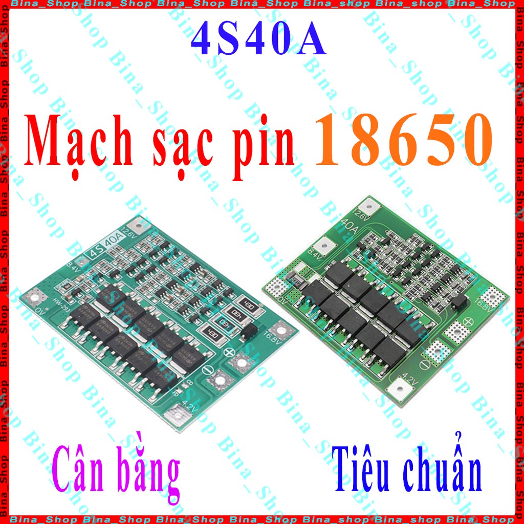 Mạch sạc bảo vệ pin 4S 40A cân bằng / tiêu chuẩn | Shopee Việt Nam