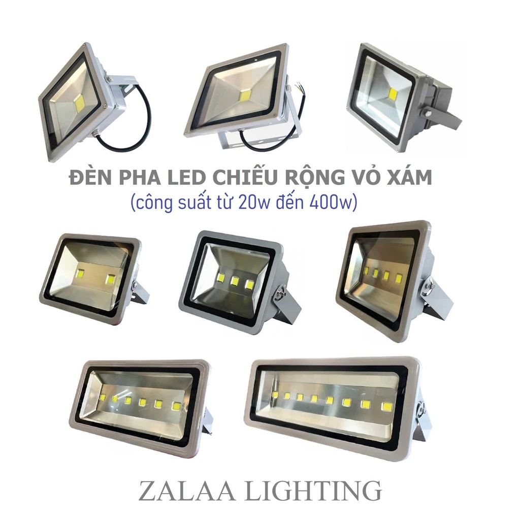 [Có bảo hành] [Chính hãng] Đèn Pha LED Rọi Chiếu Rộng Vỏ Xám từ 20W đến 400W | Shopee Việt Nam