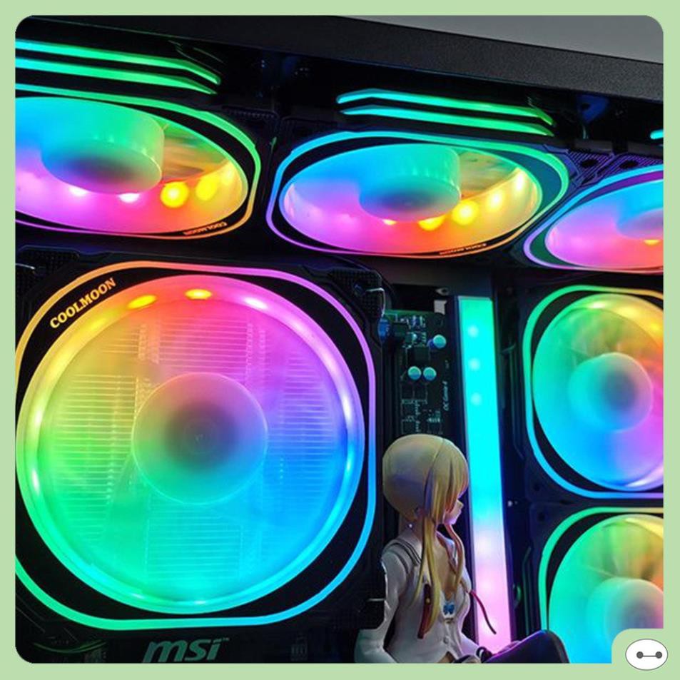 QUẠT LED CASE COOLMOON V12 LED RGB 12CM | Shopee Việt Nam