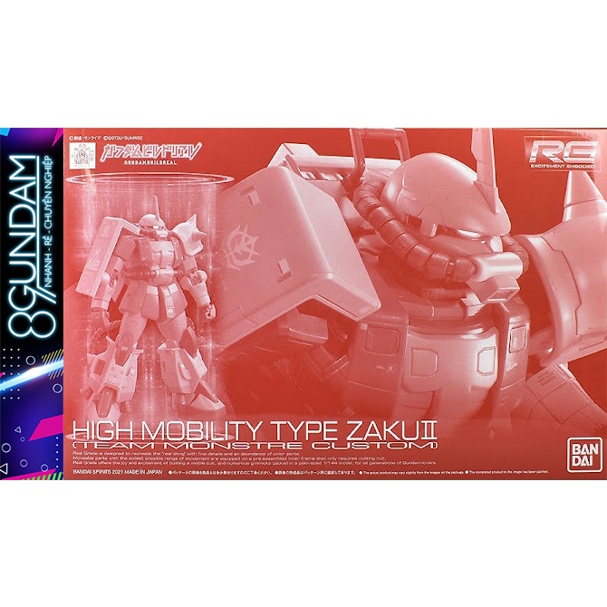 Mô Hình Lắp Ráp RG High Mobility Type Zaku II Team Monstre Custom ...