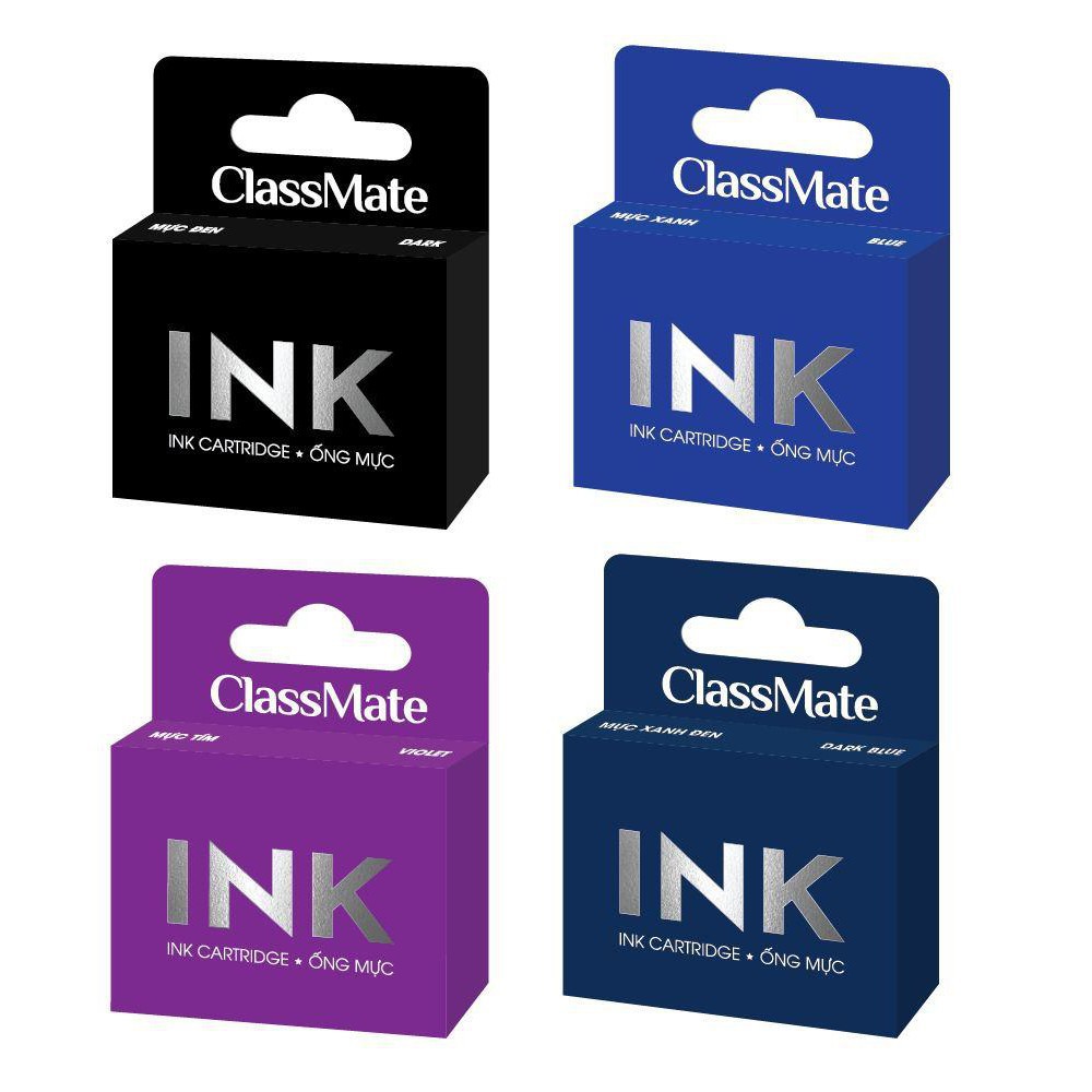 Hộp ống mực màu tím Ink Classmate (12 ống nhỏ) | Shopee Việt Nam