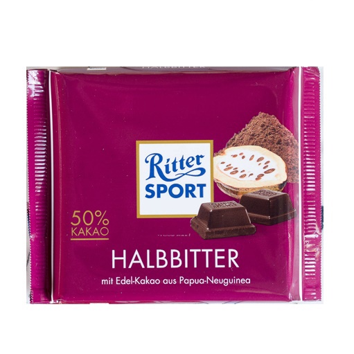 Socola đen 50% cacao (Halbbitter) hiệu Ritter Sport 100g | Shopee Việt Nam