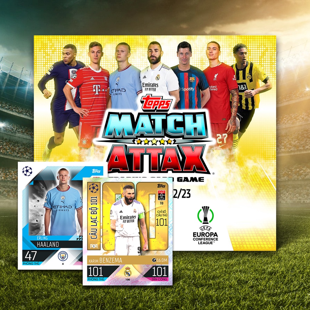 Bộ Sưu Tập 100 Thẻ Cầu Thủ In Album Match Attax 2022-23 | Shopee Việt Nam